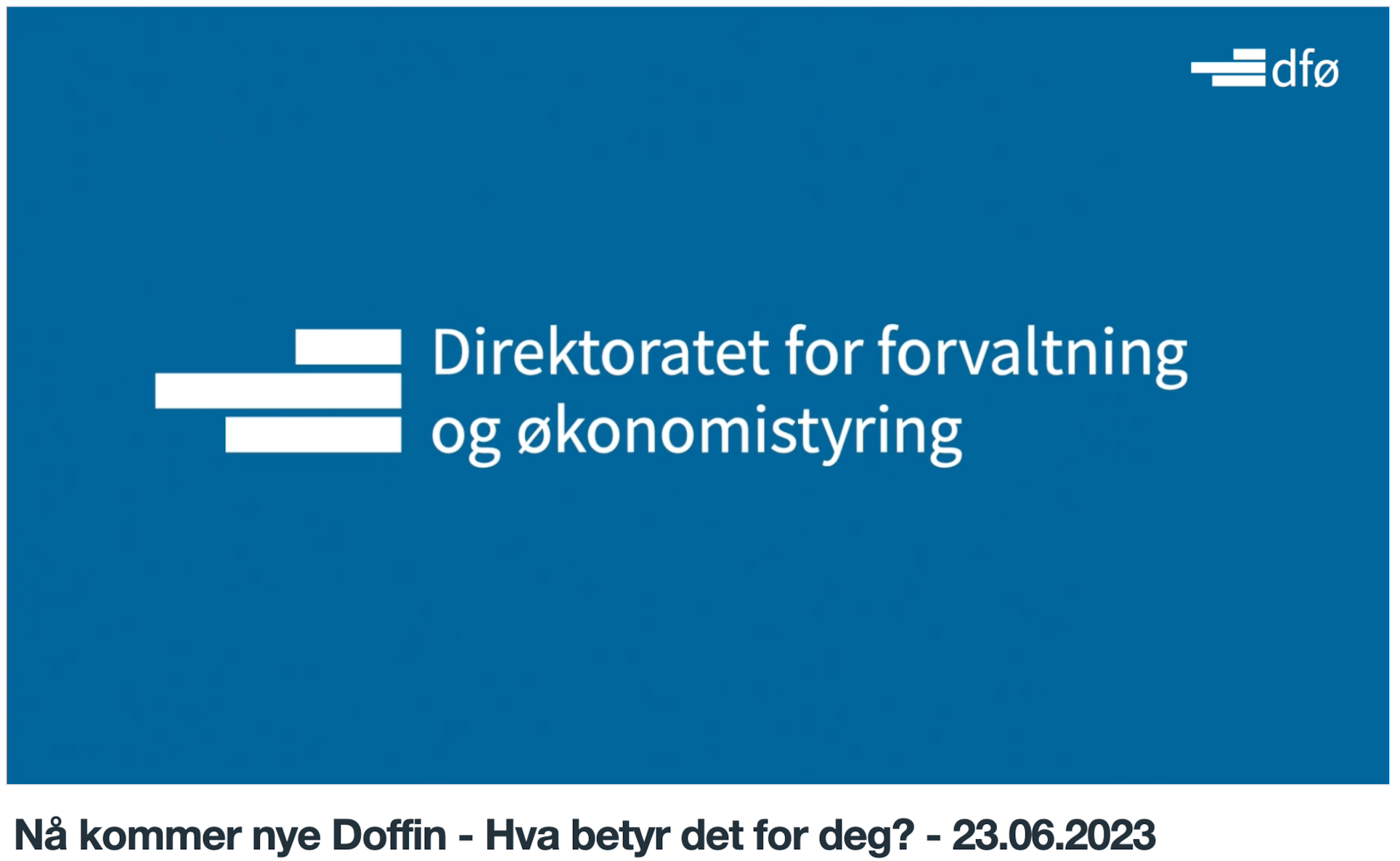 Ny Doffin kommer til høsten